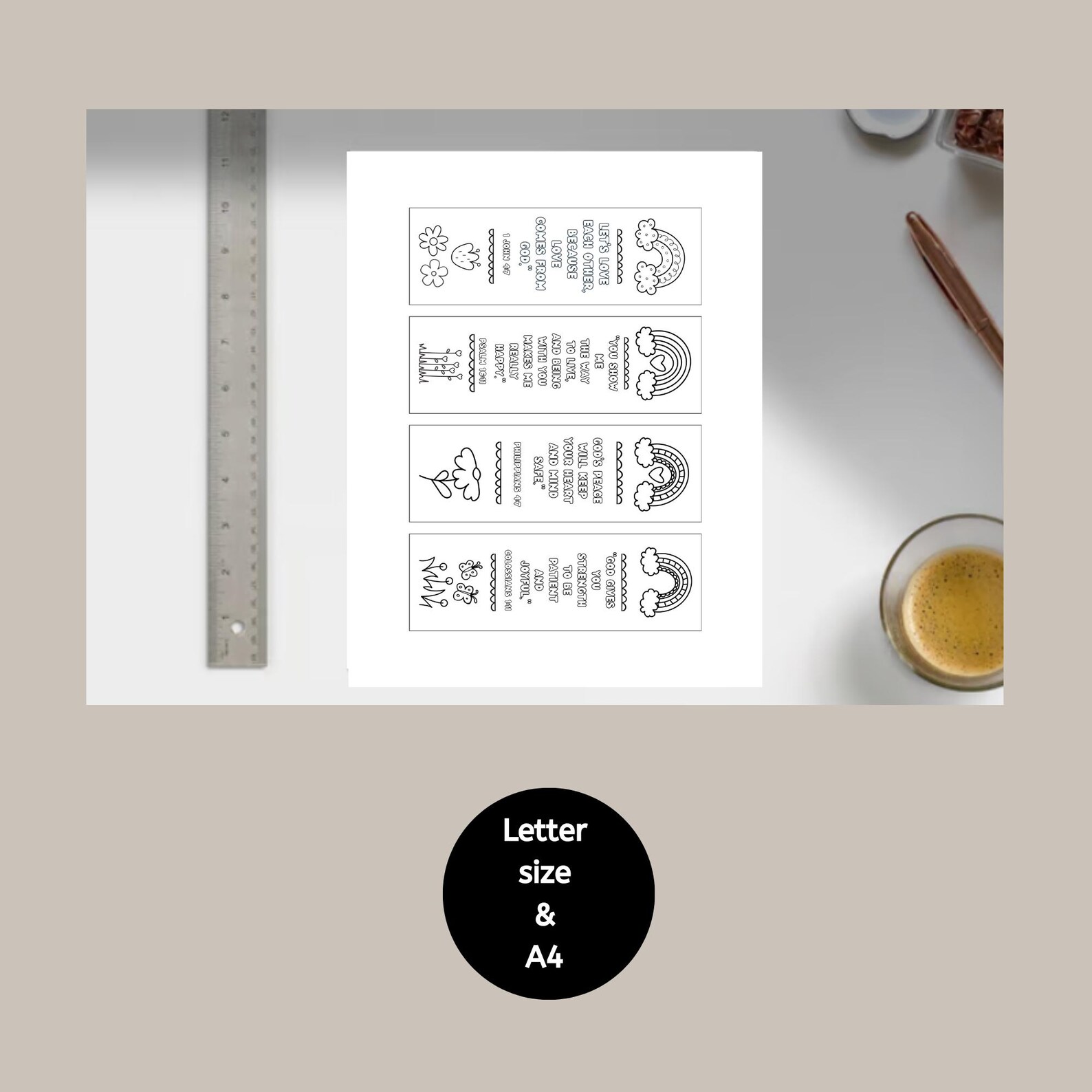 Bible Verse Bookmarks to Color, Sunday School Craft, Printable ...