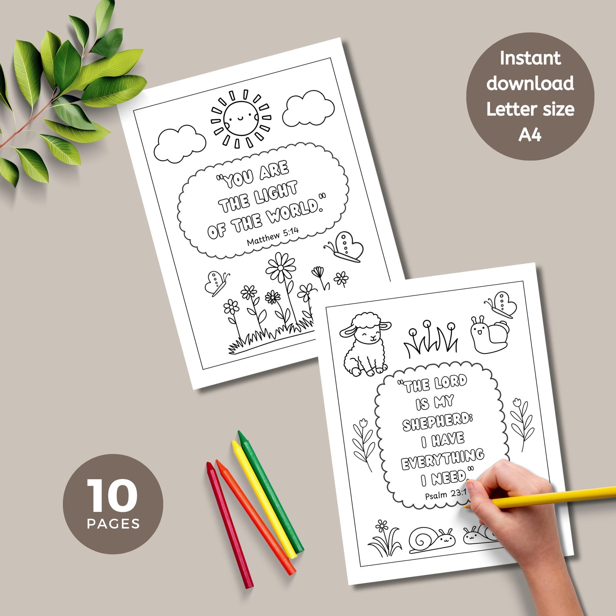 Psalm 23 Activities for Children, Printable Christian Bible Verse ...