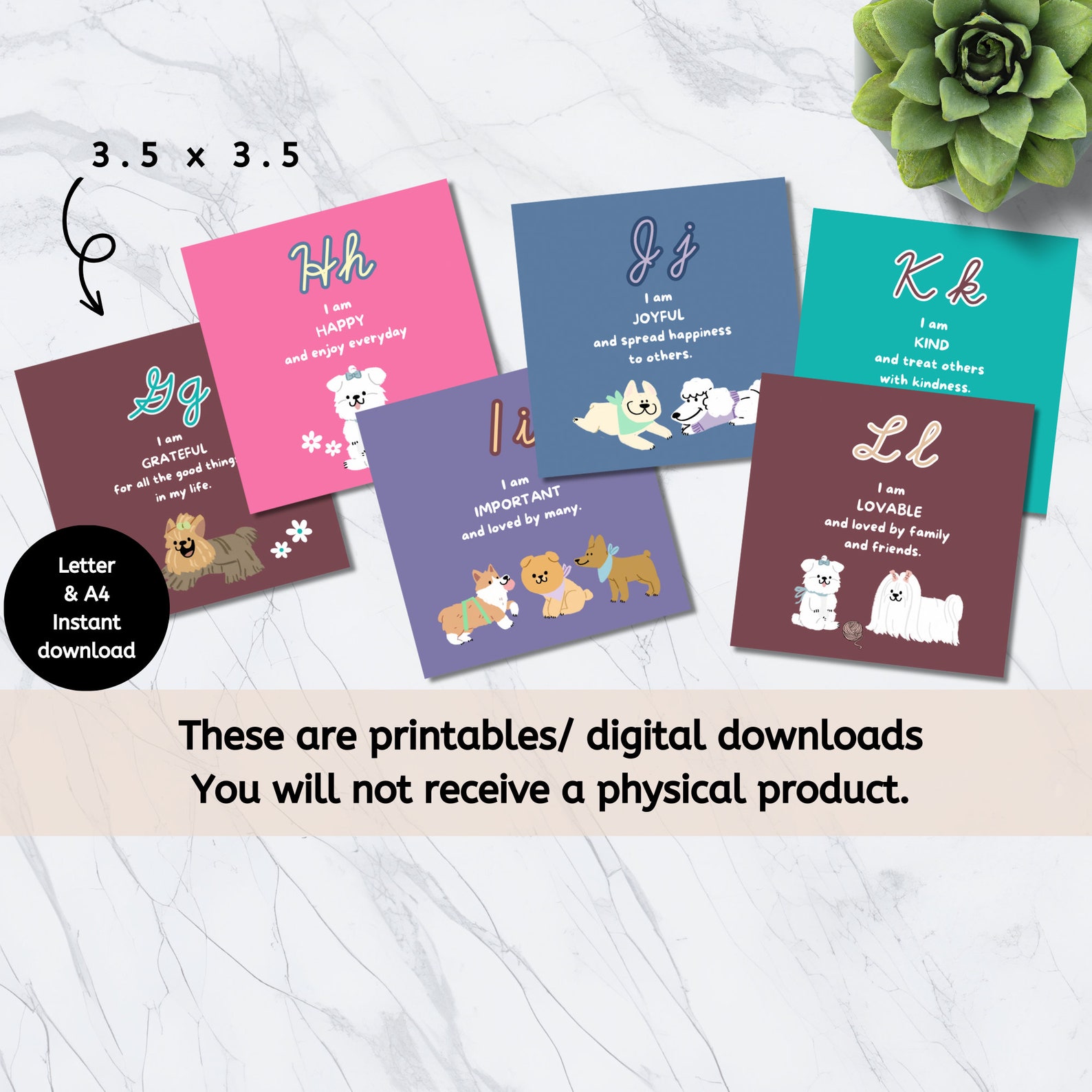 Alphabet Affirmation Cards, ABC Affirmations, Alphabet Flashcards ...