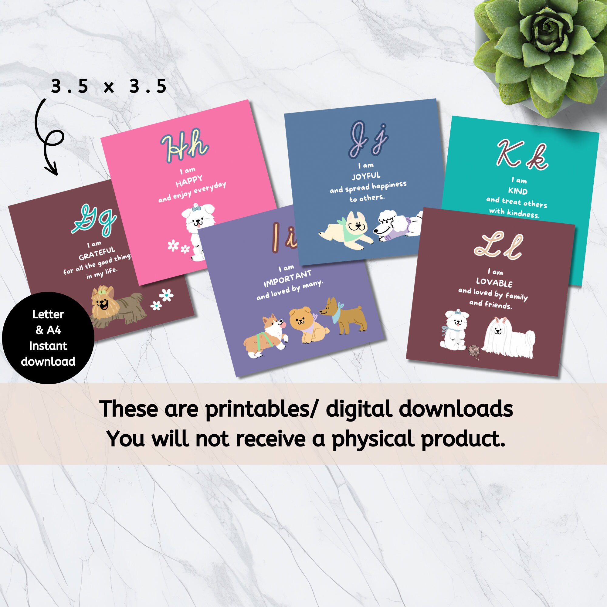 Alphabet Affirmation Cards, ABC Affirmations, Alphabet Flashcards ...