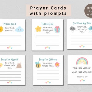 Prayer Bible Lesson Activity Kit, Printable Five Finger Guide and ...