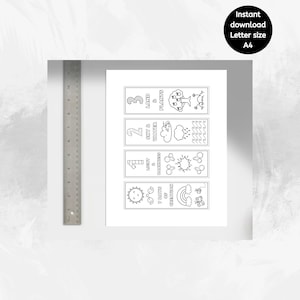 7 Days of Creation Bible Craft for Kids, Bible Verse Coloring Bookmark ...