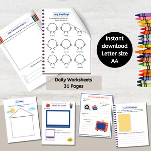 All About Me Activity Sheets, All About Me Worksheets Kids, Printable ...
