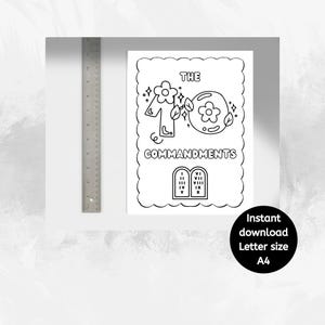 Ten Commandments for Kids Printable Coloring Pages, Bible Verse ...