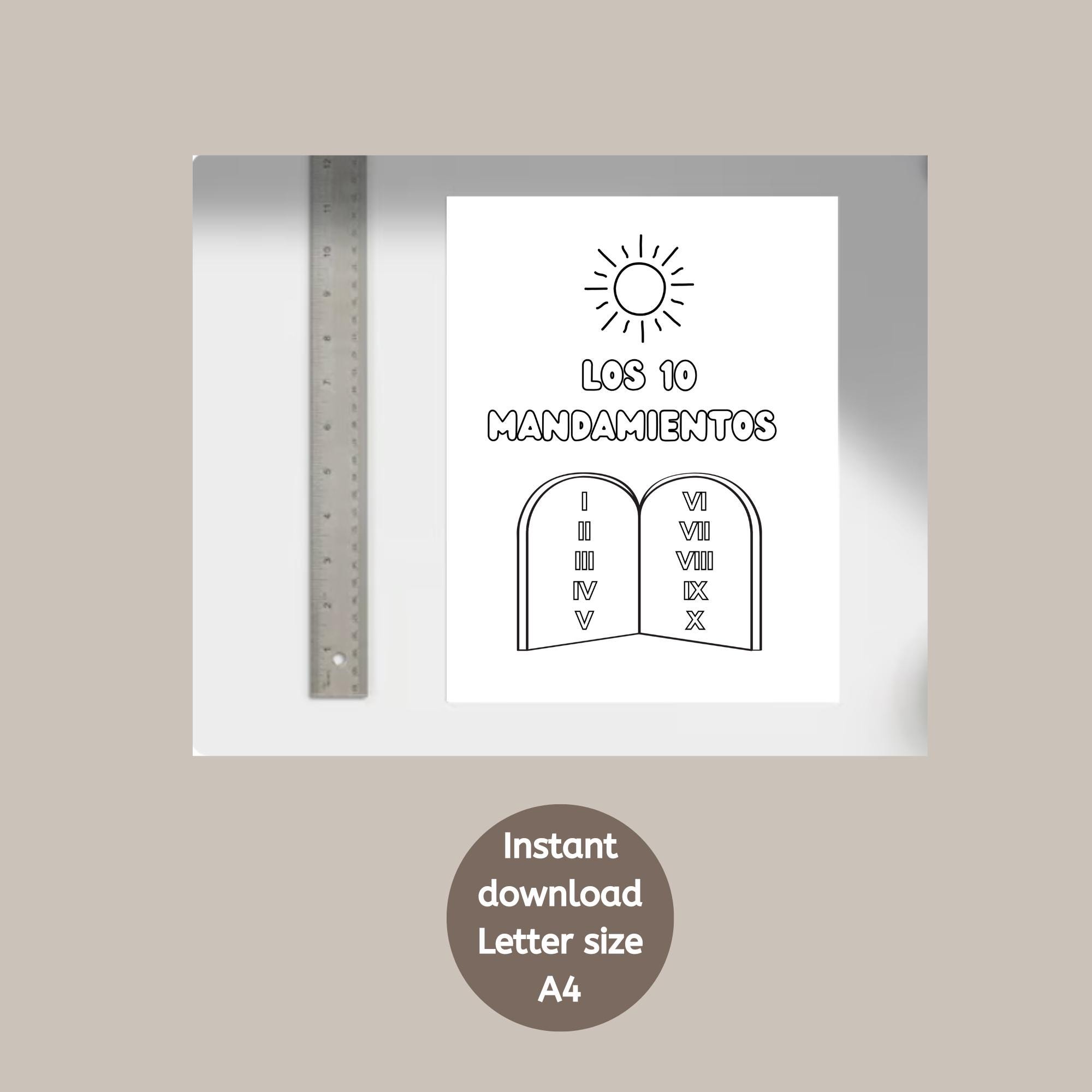 10 Commandments in Spanish Printable Coloring Pages for Preschoolers ...