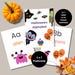 Halloween ABC Flash Cards, Halloween Alphabet Cards, Kids Halloween ...