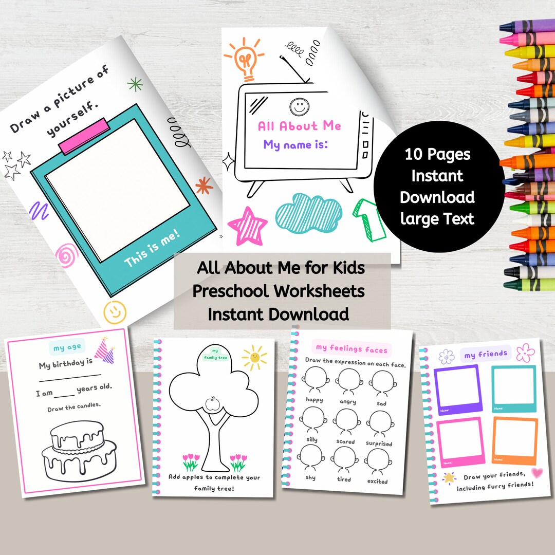 Preschool All About Me, Preschool Questionnaire, Printable Activity for ...