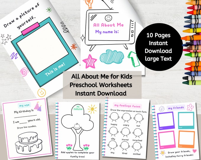 Personalized All About Me Letter and Number Tracing Preschool Worksheet ...