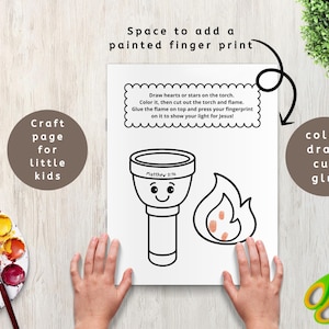 Matthew 5:16 Lesson for Toddlers, Christian Coloring Pages and Torch ...