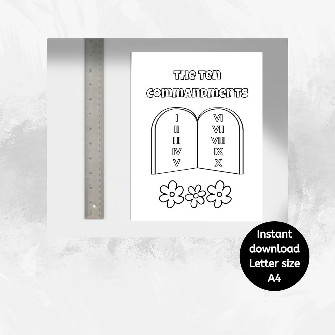 Ten Commandments for Kids Printable Coloring Pages, Bible Verse ...