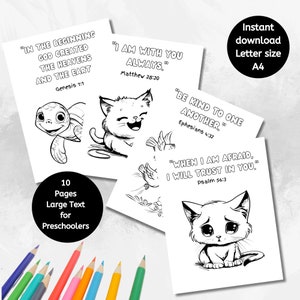 Bible Verse Coloring Page for Preschoolers, Sunday School Craft ...