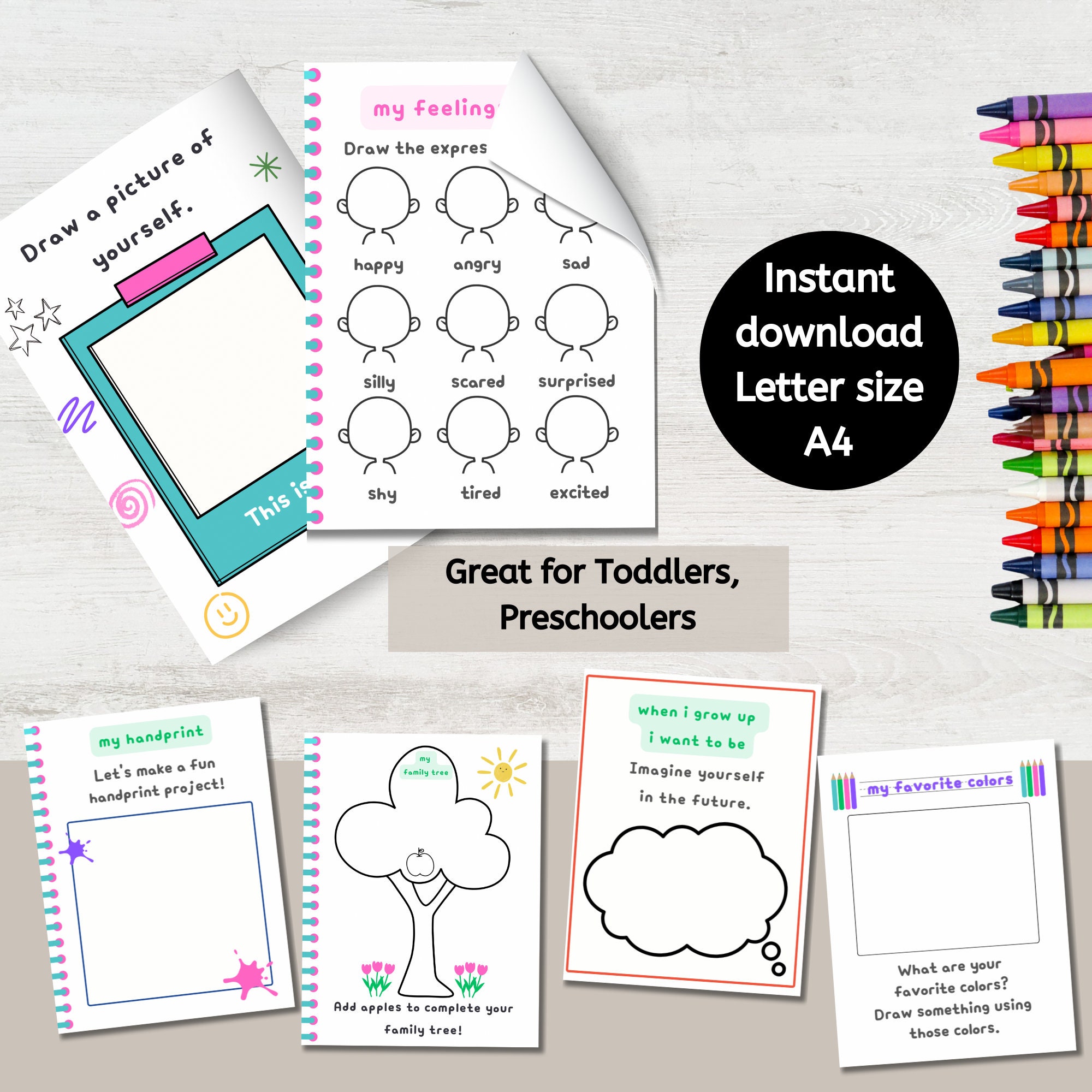 Preschool All About Me, Preschool Questionnaire, Printable Activity for ...