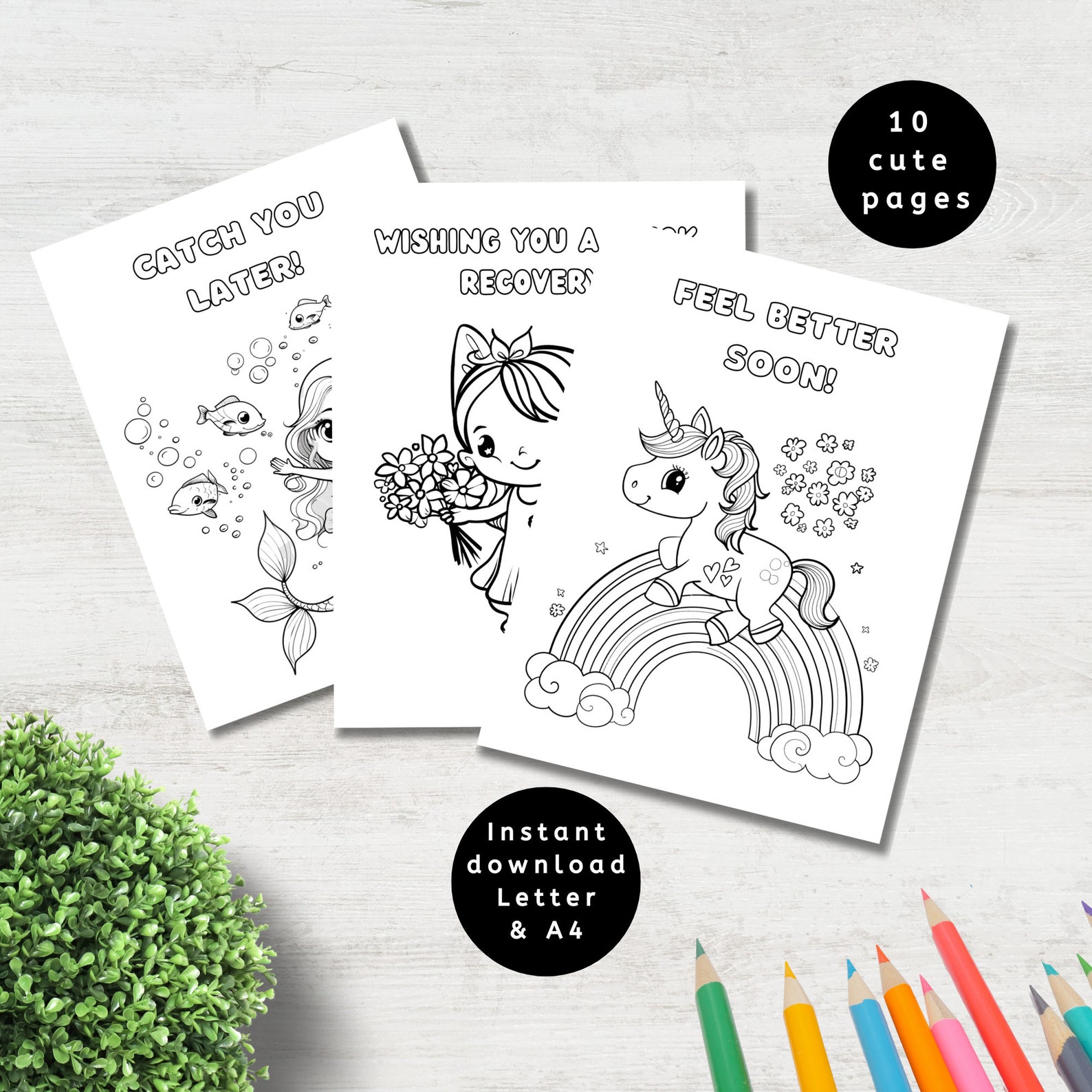 Get Well Soon Printable Coloring Pages, Feel Better Soon for Kids, Kids ...