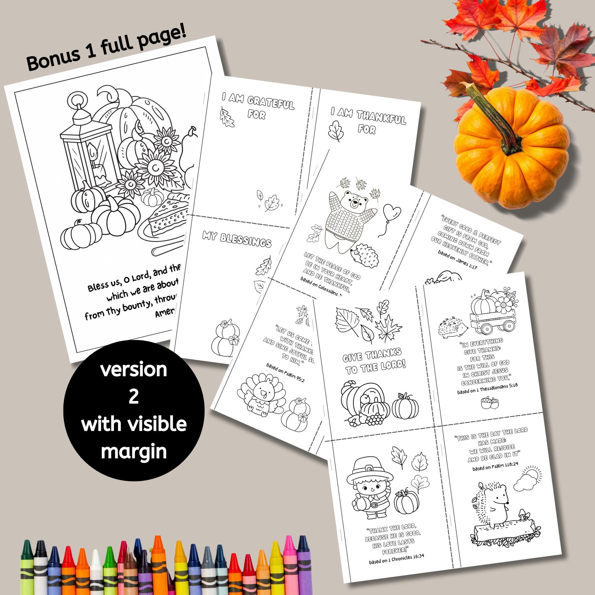 Thanksgiving Bible Verse Coloring Pages for Kids, Sunday School ...