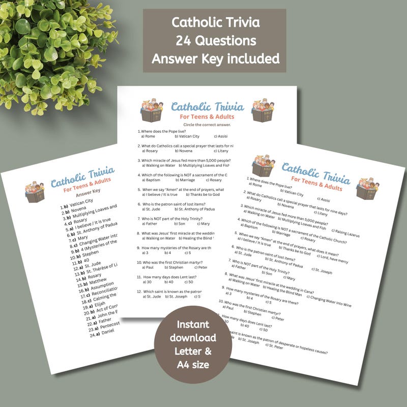 Catholic Group Games - Etsy