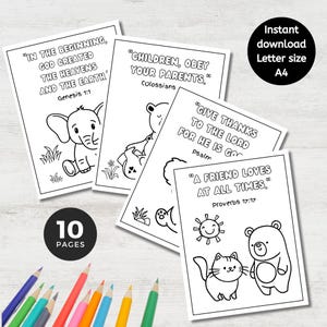 Printable Bible Verse Coloring Pages for Preschool and Kindergarten ...