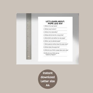 Pope Leo XIV Printable Coloring Page, Habemus Papa, Catholic New Pope ...