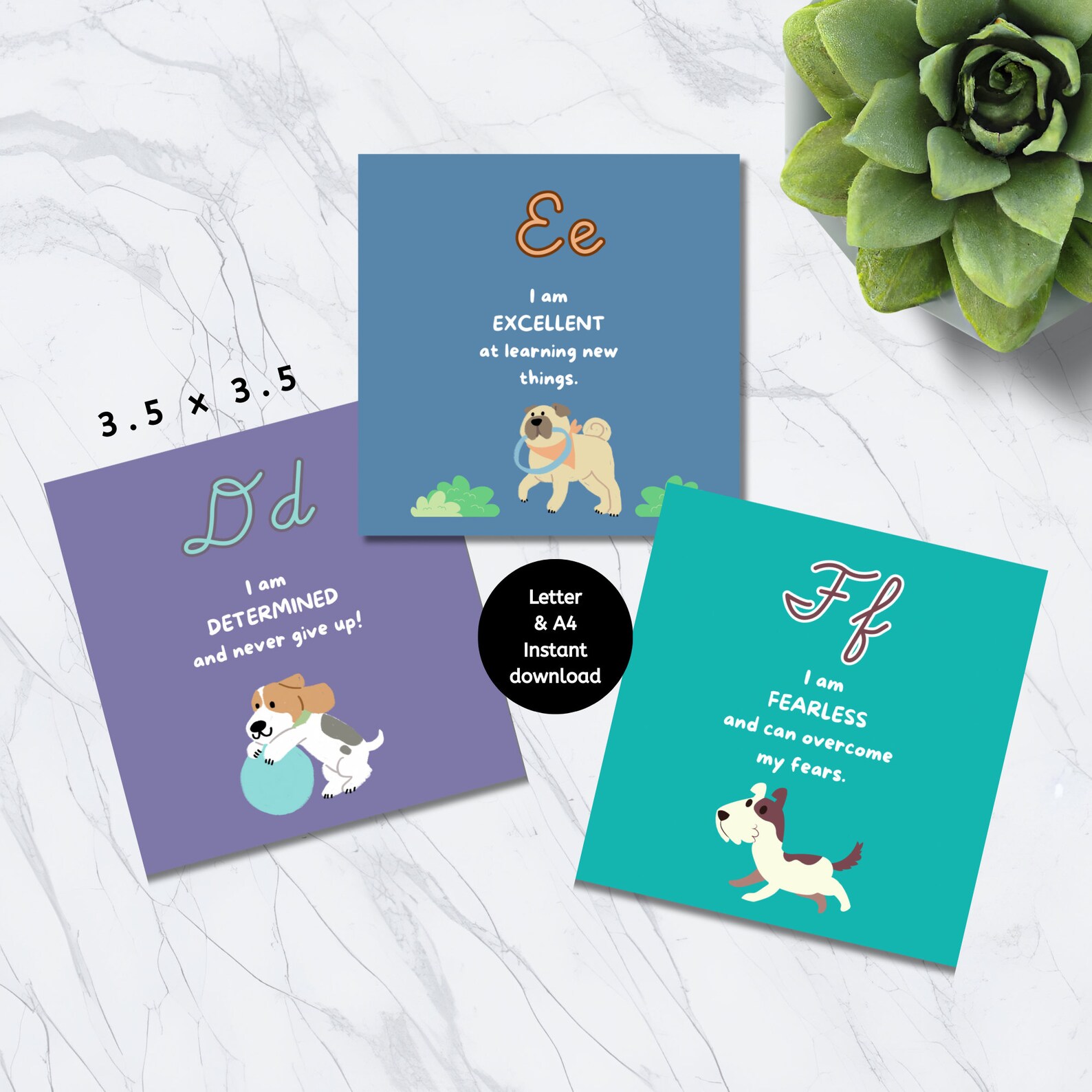 Alphabet Affirmation Cards, ABC Affirmations, Alphabet Flashcards ...