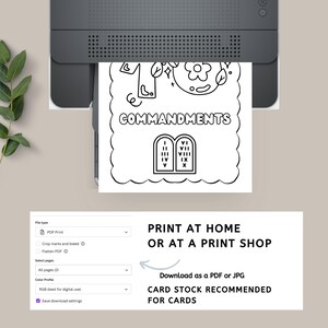 Ten Commandments for Kids Printable Coloring Pages, Bible Verse ...