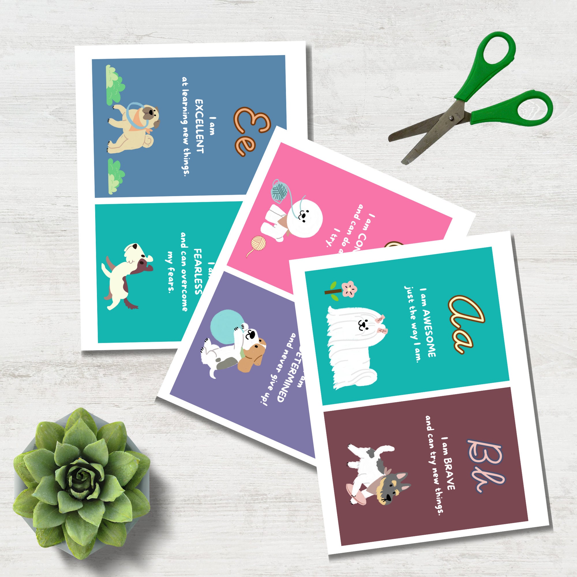 Alphabet Affirmation Cards, A to Z Positive Flashcards for Kids ...