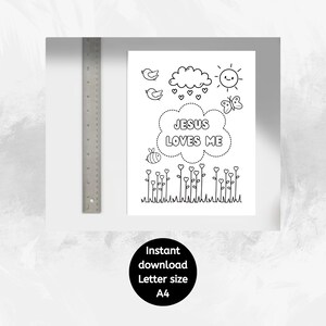 Jesus Loves Me Preschool Bible Coloring Pages, Christian Valentine Kids ...