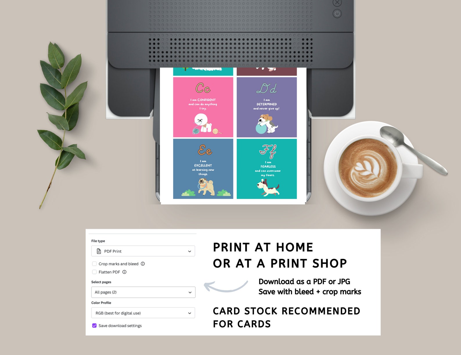 Alphabet Affirmation Cards, ABC Affirmations, Alphabet Flashcards ...