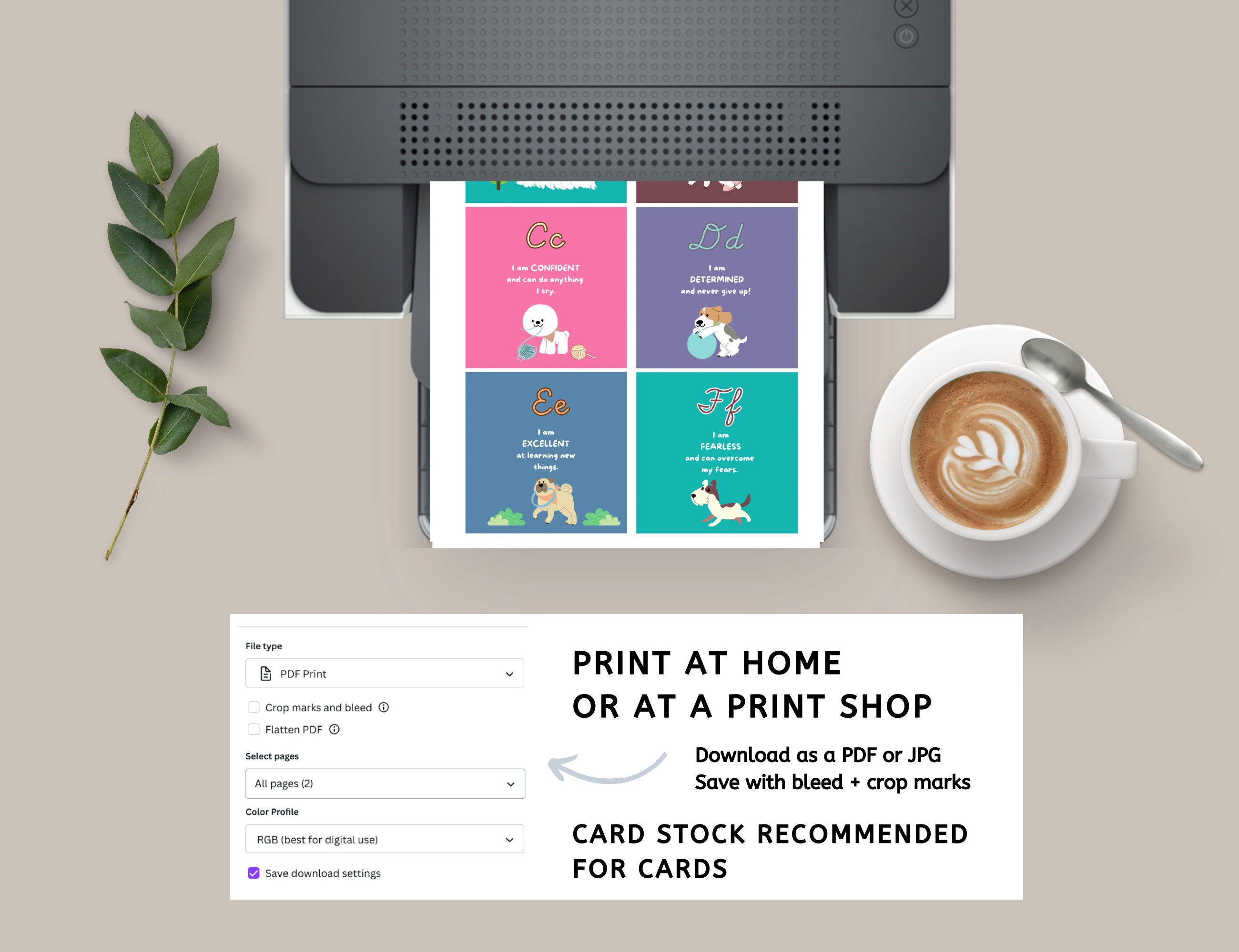 Alphabet Affirmation Cards, ABC Affirmations, Alphabet Flashcards ...