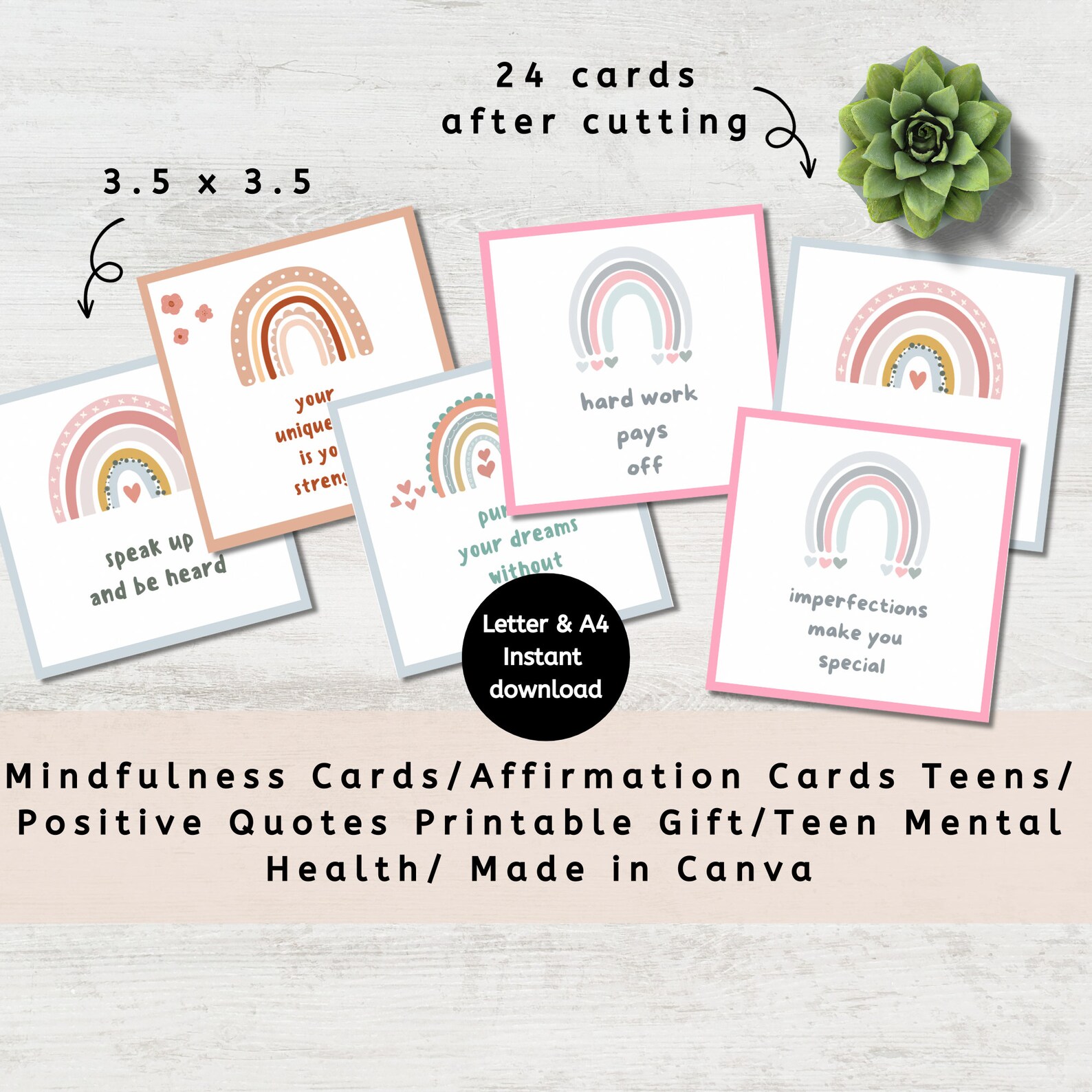 Printable Affirmation Cards for Teens, Motivational Quotes, Positive ...