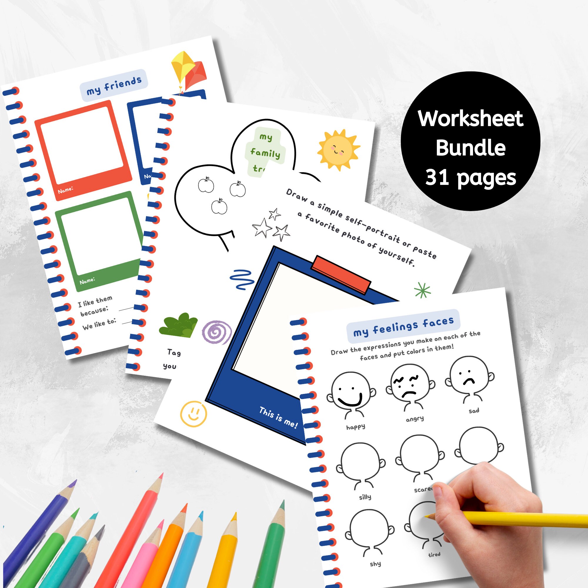 All About Me Activity Sheets, All About Me Worksheets Kids, Printable ...