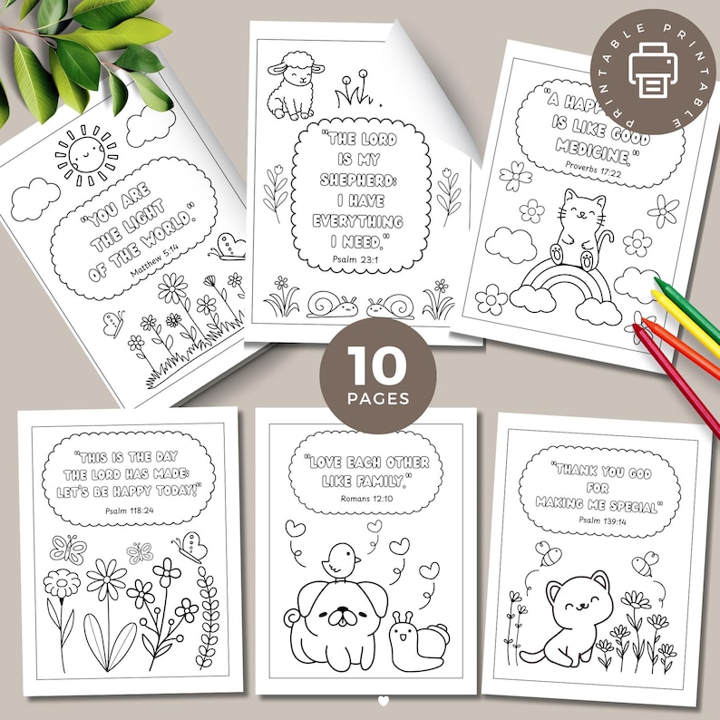 Psalm 23 Activities for Children, Printable Christian Bible Verse ...