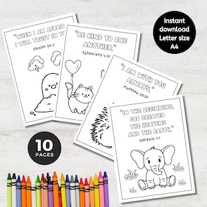 Printable Bible Verse Coloring Pages for Preschool and Kindergarten ...