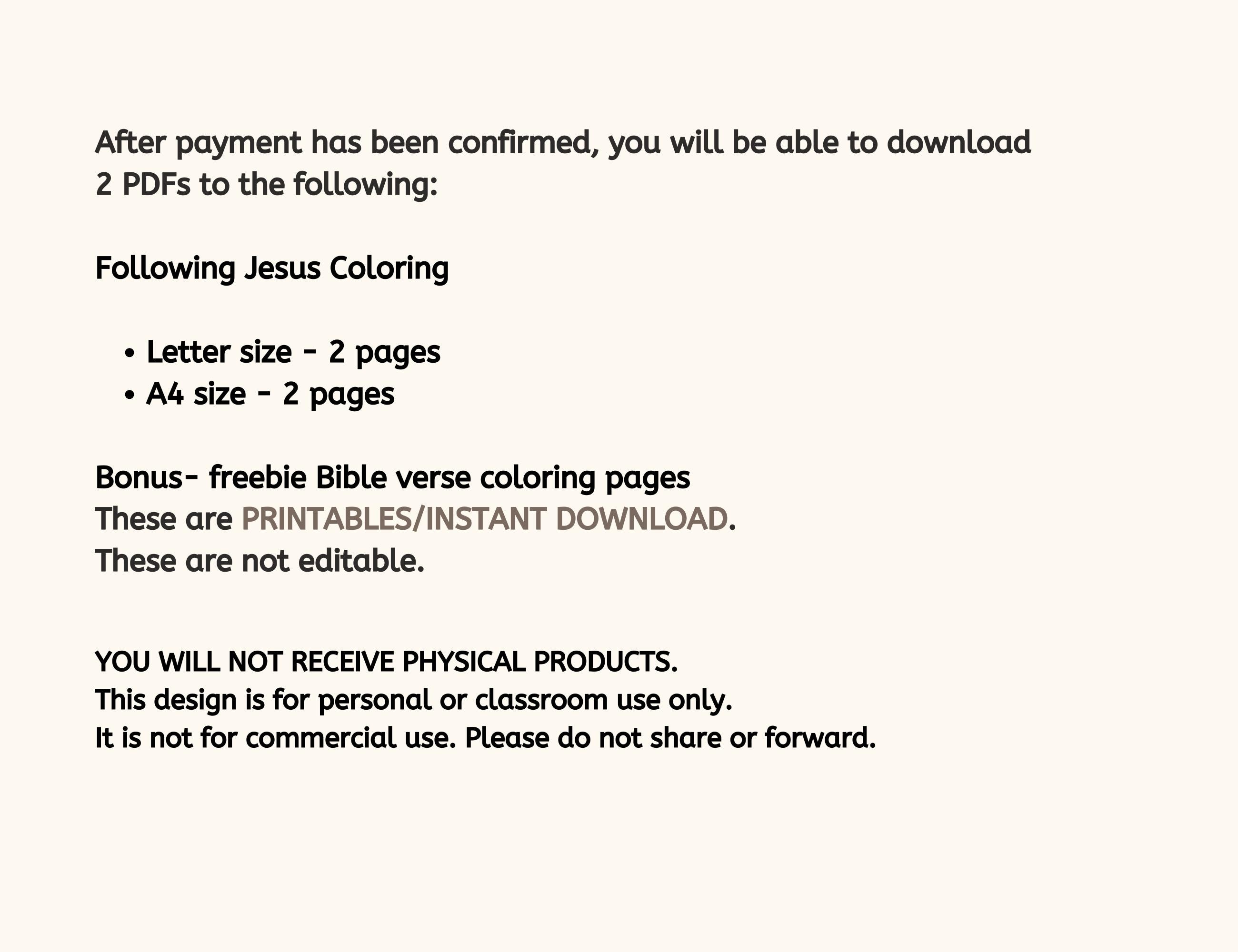 Following Jesus Coloring and Activity Pages, Sunday School Lesson, PDF ...