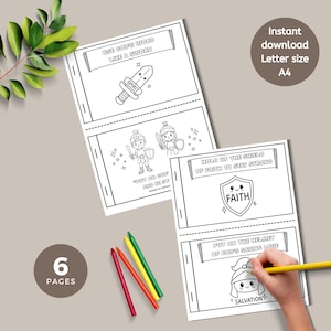 Armor of God Printable Activity Sheets, Mini Coloring Pages, Bible ...