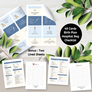 Birth Plan Bundle, Birth Affirmation Cards Printable, Birth ...