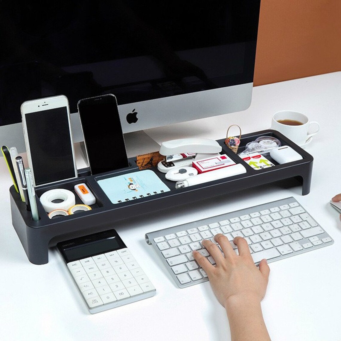 Desktop Organizer Desk Storage With Compartments for - Etsy