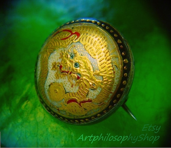 Antique Japanese Meiji Satsuma Cross Mark Gold Gilt E… - Gem