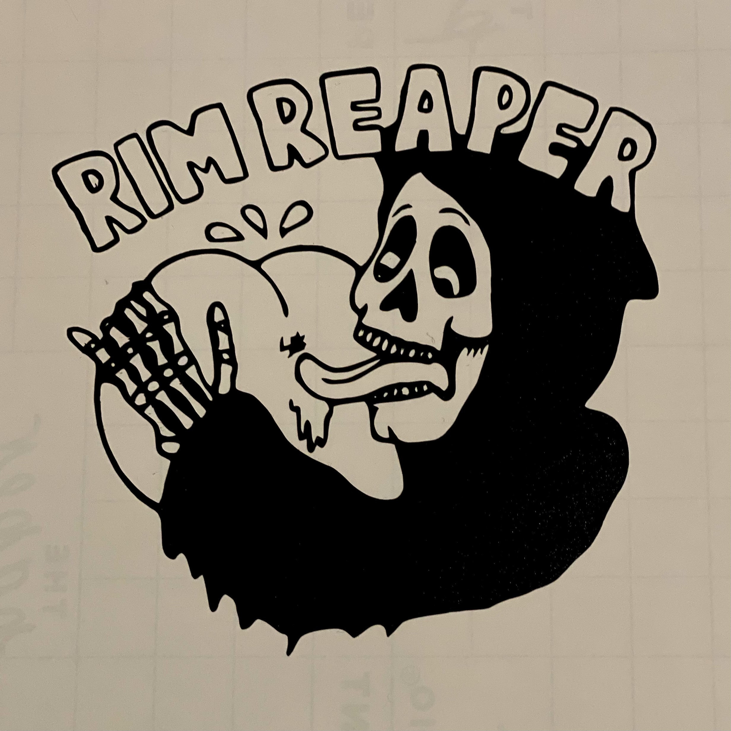 Rim Reaper Permanent Vinyl Car Decal - Etsy