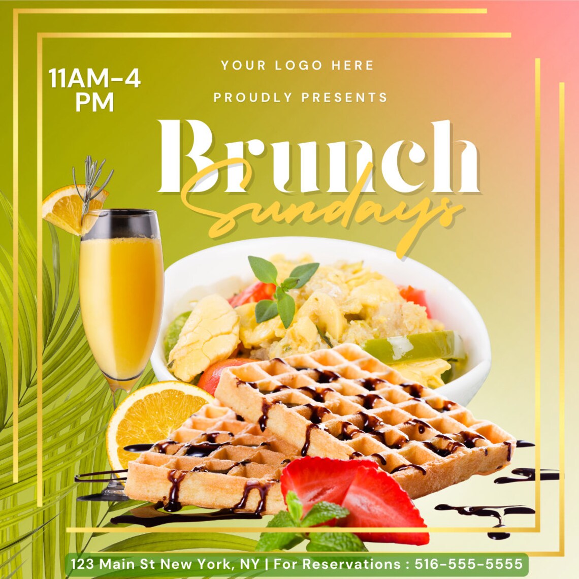 Brunch Custom Flyer Design Template 2-pack - Professional and Unique ...