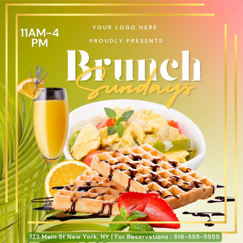 Brunch Custom Flyer Design Template 2-pack - Professional and Unique ...