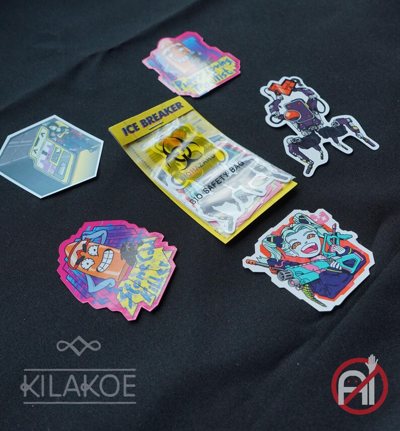 Cyberpunk ICE Breaker Sticker Pack Flathead,rebecca,skippy,brendan - Etsy