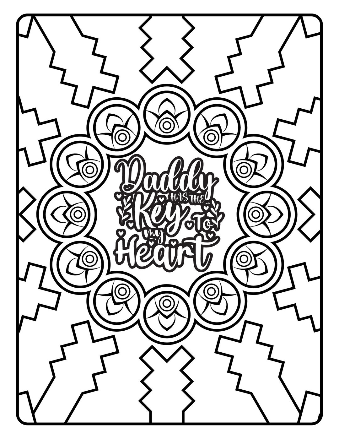 Fathers Day Quote Coloring Book, Printable Fathers Day Book, Digital ...