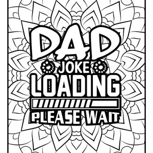 Fathers Day Quote Coloring Book, Printable Fathers Day Book, Digital ...