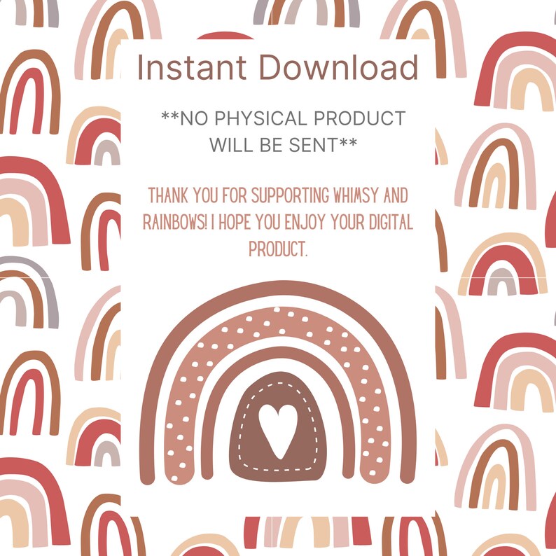 Rainbow Birthday Card, Digital Card, Kid Birthday Card, Adult Birthday ...