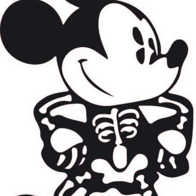 Mickey Mouse Skeleton - Etsy