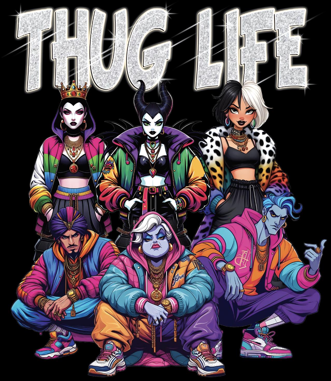 Thug Life Evil Villains Graphic Tee, Bella+canvas T-shirt, Unisex and ...