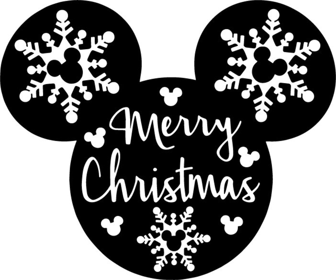 Digital Merry Christmas Mickey Head Download - Etsy