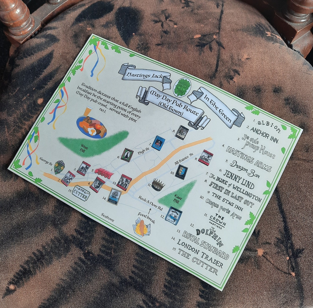 Jack in the Green Map - Etsy