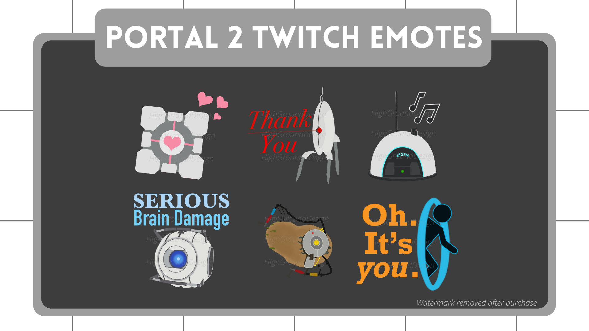 Portal 2 Twitch Emotes - Etsy