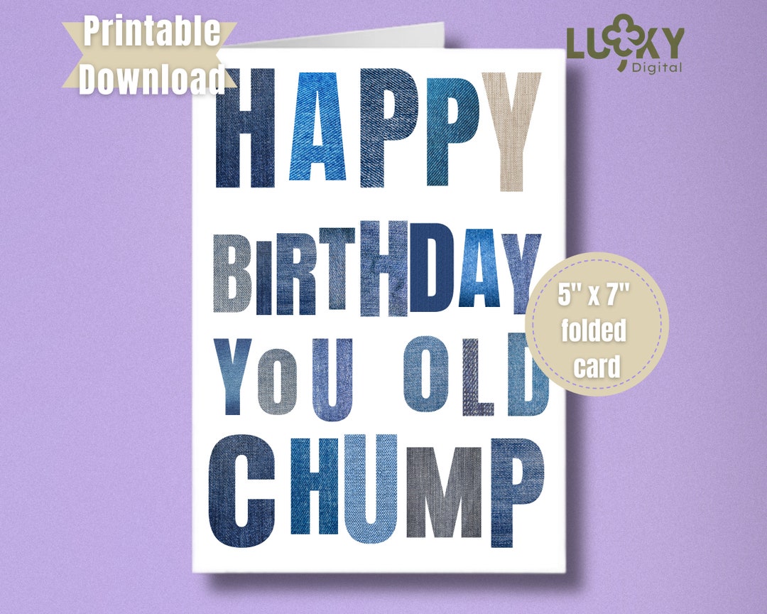 Funny Printable Birthday Card for Friend Printable Greeting Card ...