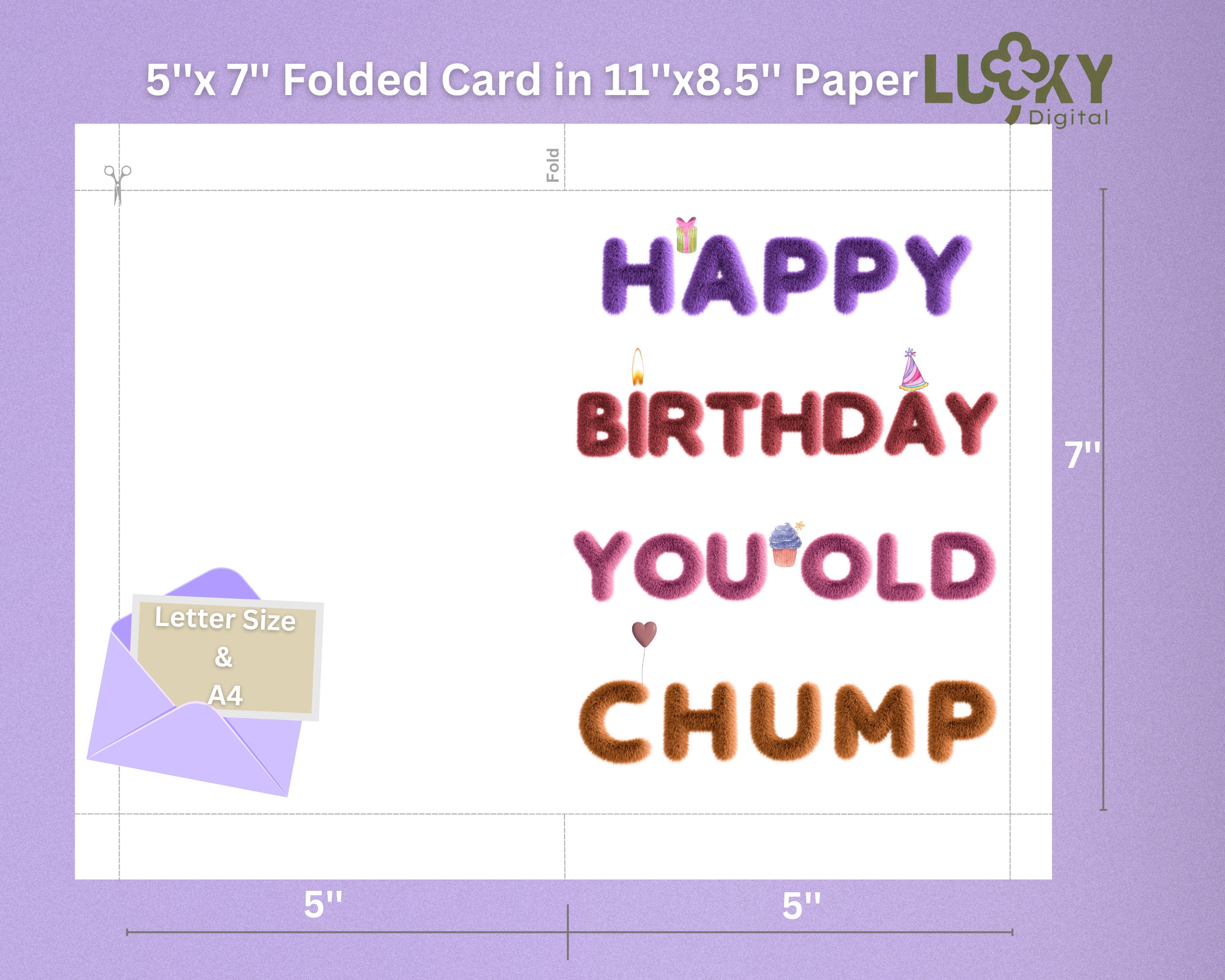 Funny Printable Birthday Card for Friend Printable Greeting Card ...